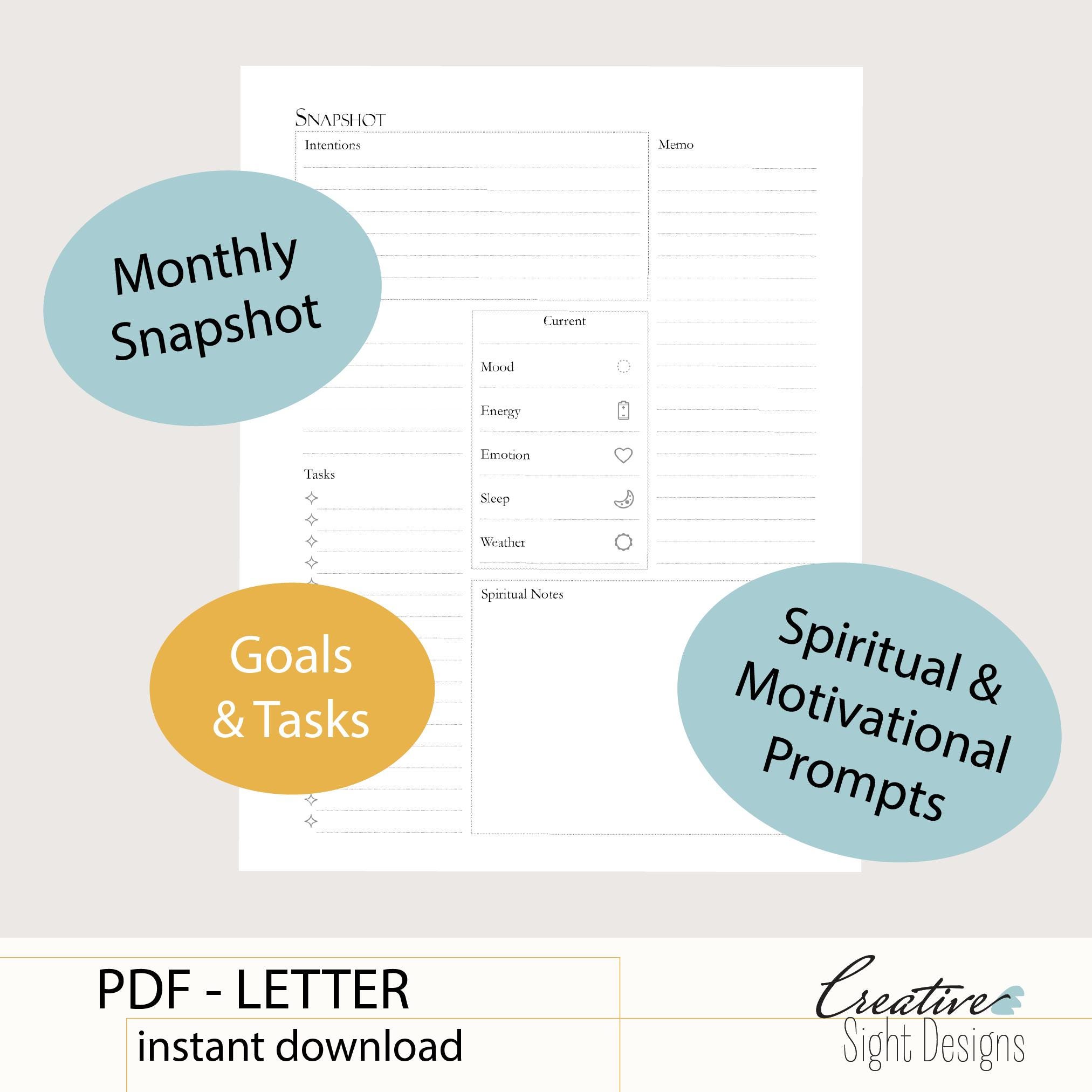 Two-page Weekly Planner Printable, Discbound Page Inserts, Undated ...