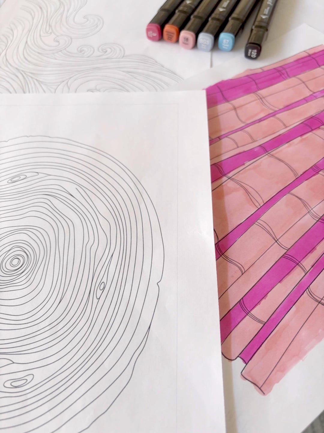 Digital Texture Coloring Book, Textured Art Pages, Tactile Art Workbook ...
