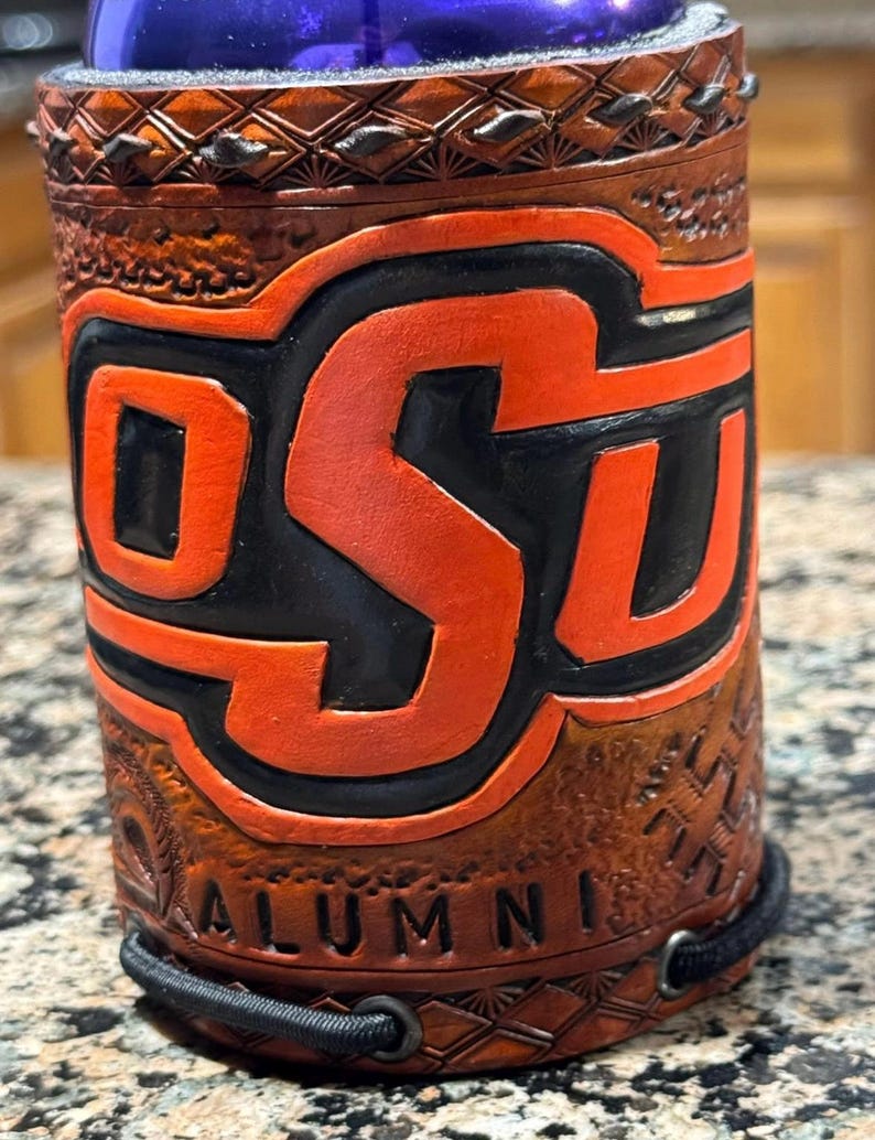Custom Leather Tooled Koozies - Etsy