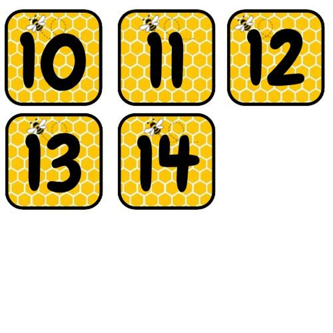 Bumblebee Number Set 1-25 - Etsy