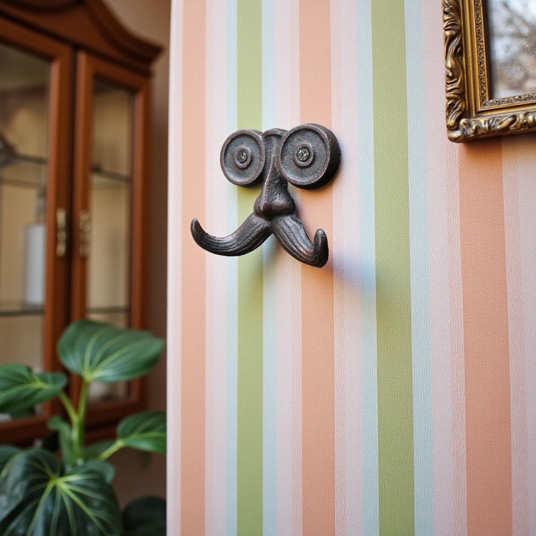Mustache Wall Hook, Funny Coat Hanger, Home Decor, Key Holder, Gift ...