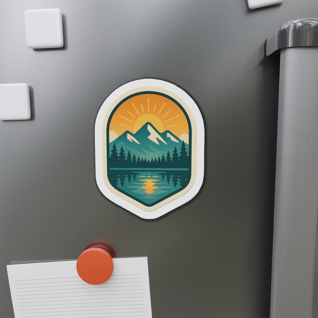 Nature-inspired Die-cut Magnets | Scenic Mountain & Lake Decor ...