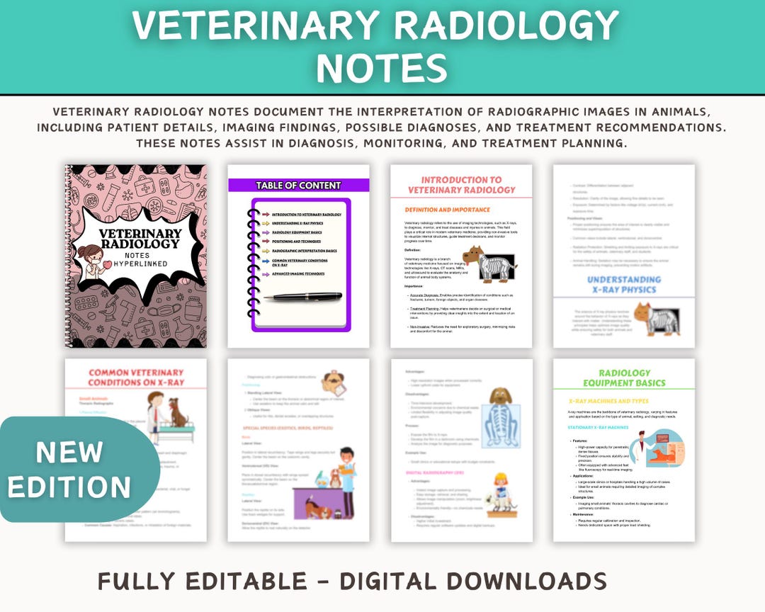 Veterinary Radiology Notes: Vet Student X-ray Guide (digital Download ...
