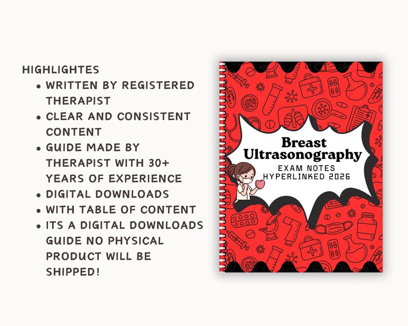 Breast Ultrasound Exam Notes | Sonography Certification Guide for ...