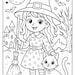 11 Kids Halloween Coloring Pages: Witches, Ghosts, Pumpkins (digital ...
