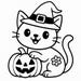 11 Kids Halloween Coloring Pages: Witches, Ghosts, Pumpkins (digital ...