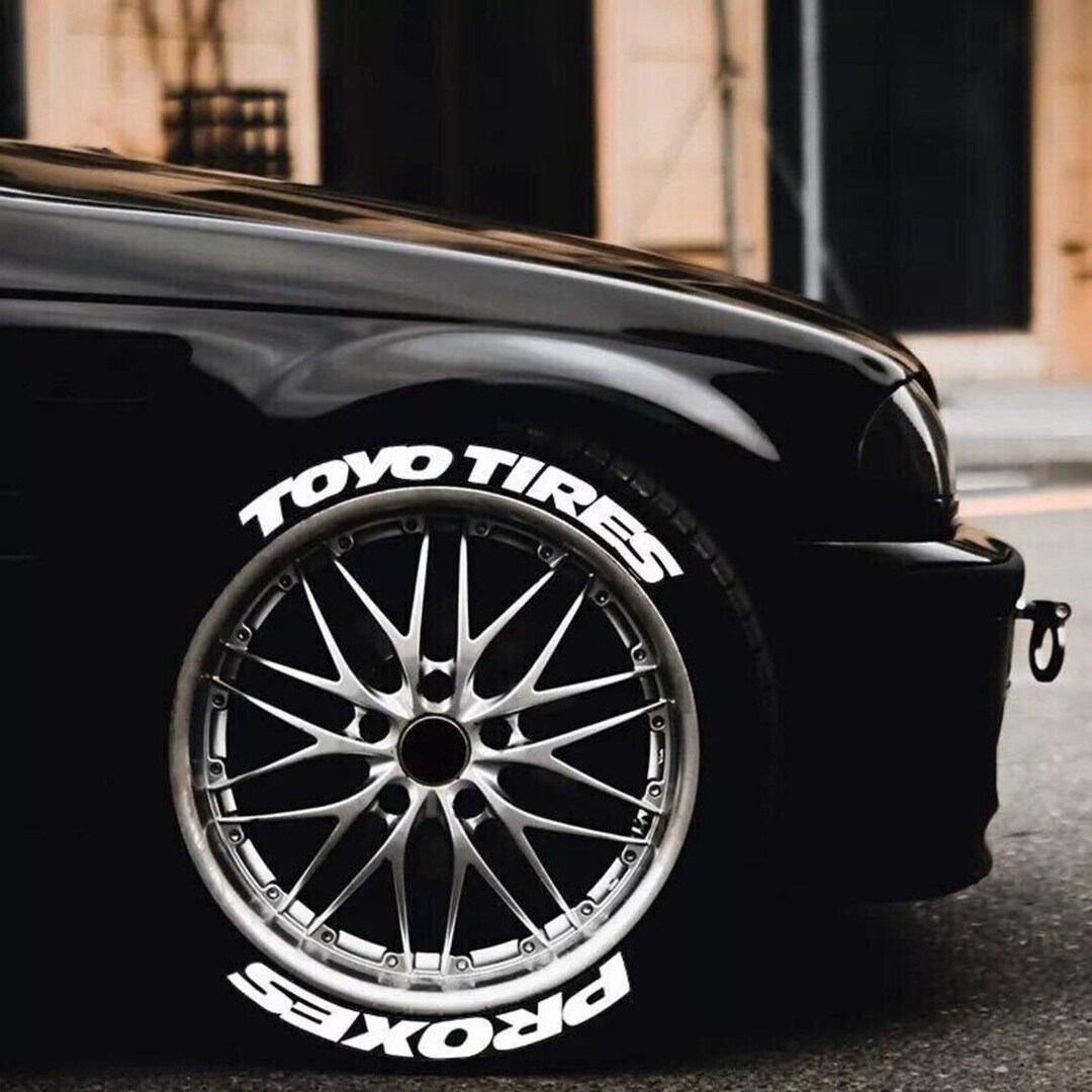 Permanent Toyo Tires Proxes Tire Lettering Stickers 1.25" for 14" to 22 ...