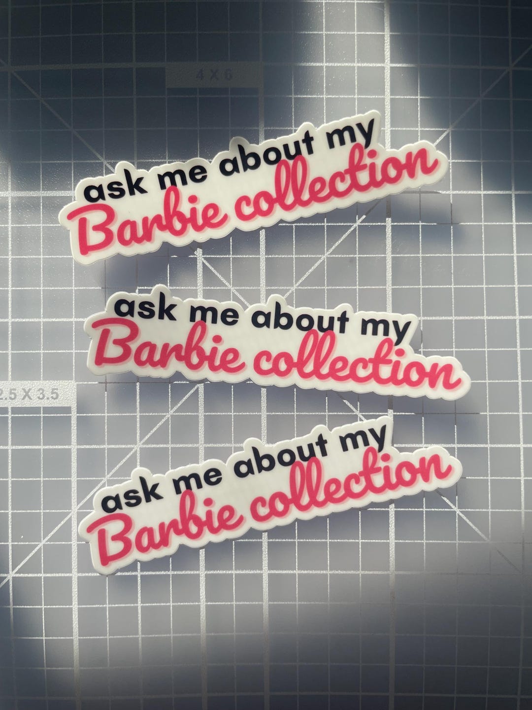 Ask Me About My Barbie Collection Sticker | Waterproof Stickers - Etsy