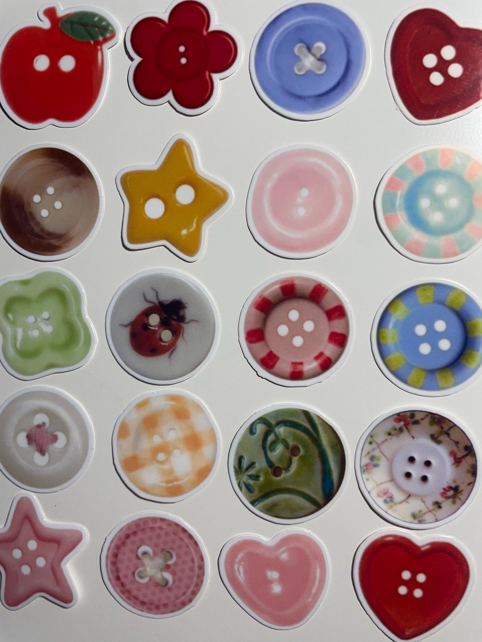 Button Stickers | Assorted Scrapbooking, Journaling, Planner Stickers ...