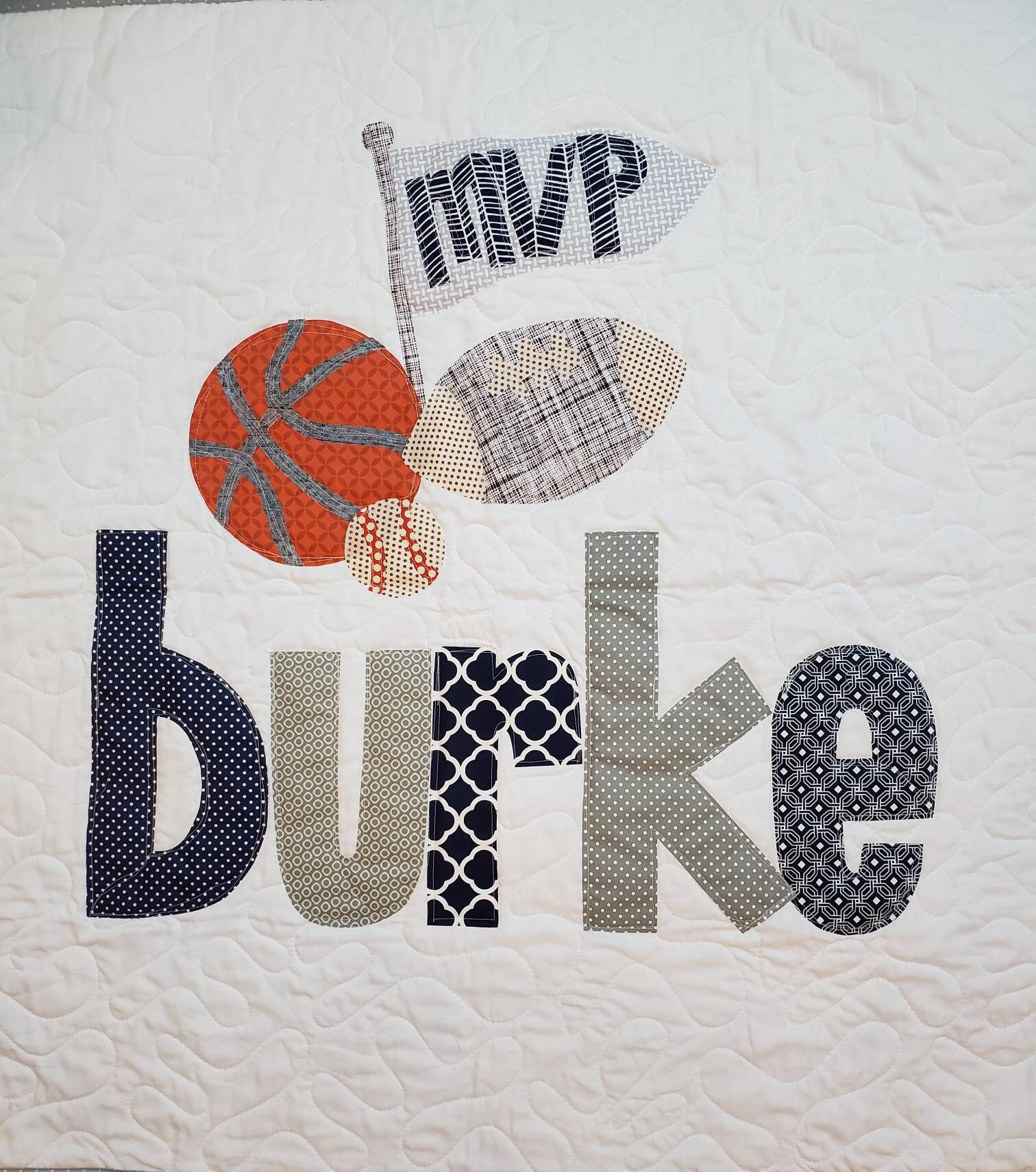 The Original Personalized Quilt 40 X 40 Baby Quilt Raw Edge | Etsy