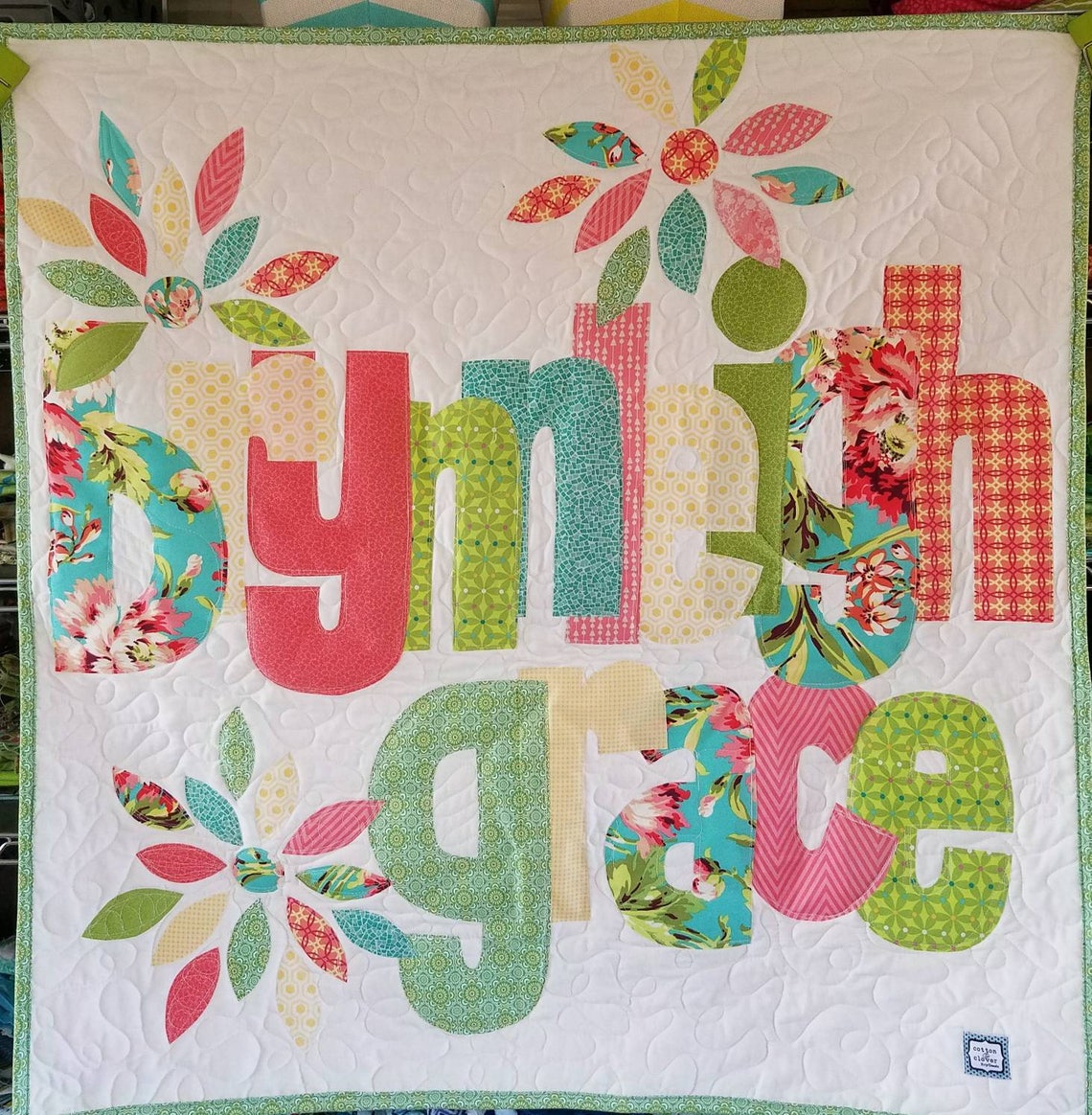 The Original Personalized Quilt 40 X 40 Baby Quilt Raw Edge | Etsy