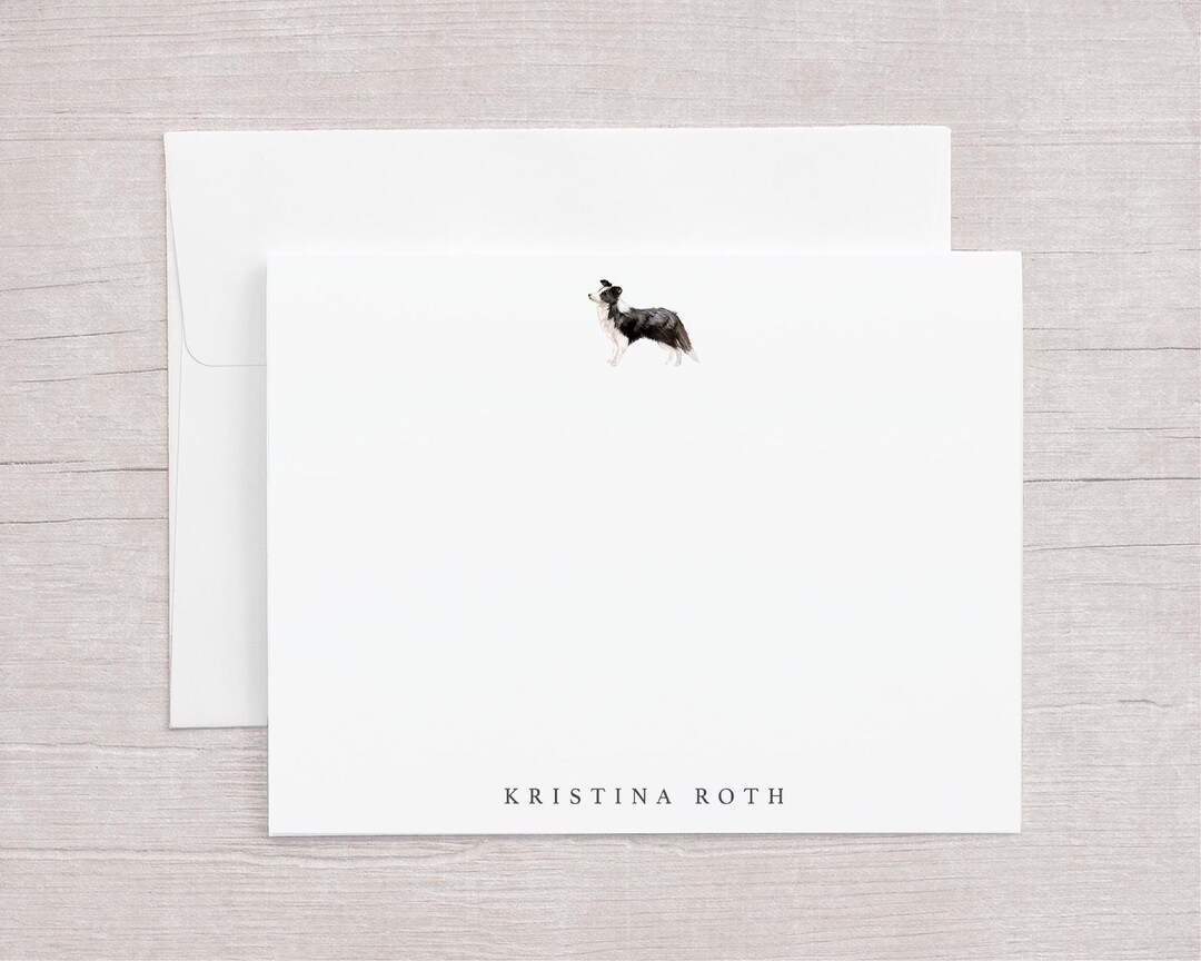 Border Collie Stationery, 12 Dog Note Cards - Etsy