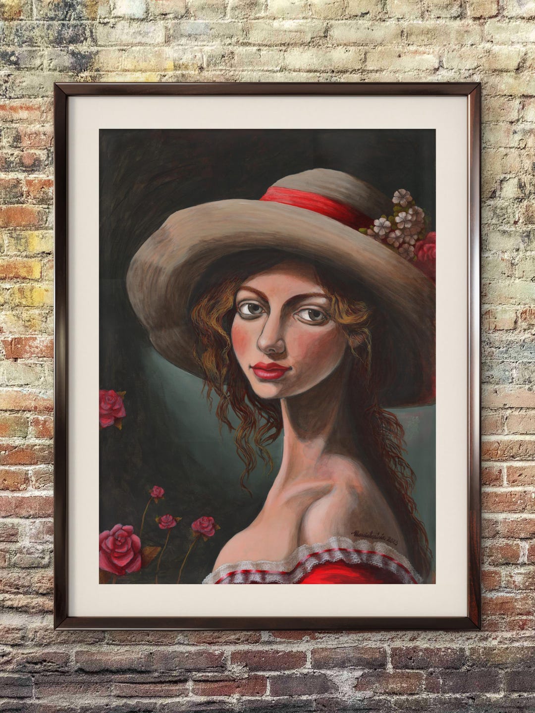 Natalia - PRINTABLE Art by Cuban Artist Marcia Beatriz - Woman Portrait ...