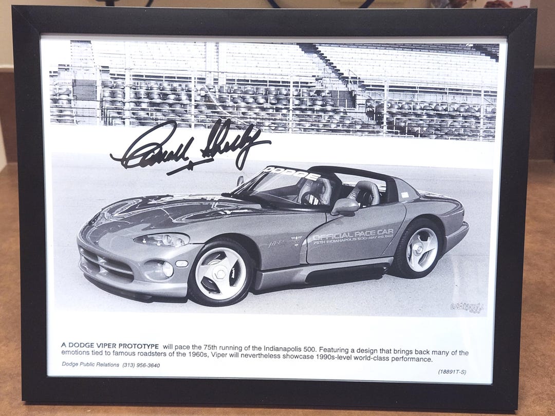 Framed Carroll Shelby Signed Reprint – Legendary Dodge Viper Prototype ...