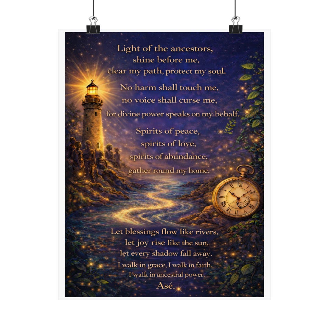Ancestral Protection Prayer Wall Art | Guided & Protected Spiritual ...