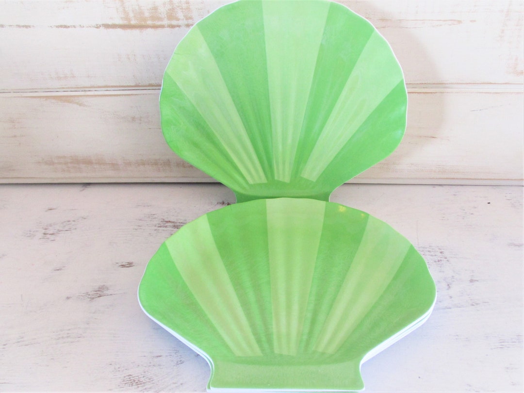 Melamine Shell Shaped Plates Set of 4 - Etsy