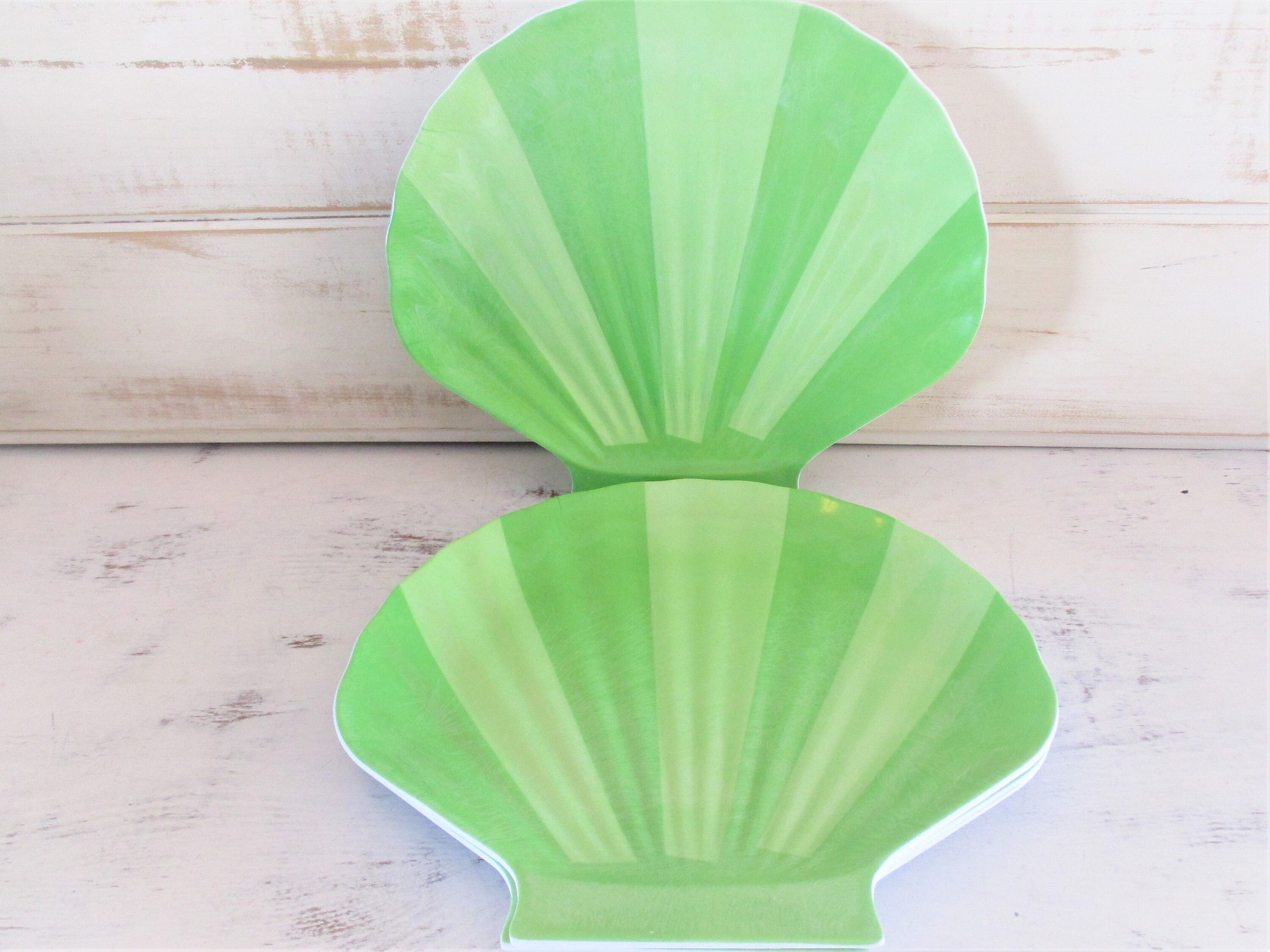 Melamine Shell Shaped Plates Set of 4 - Etsy