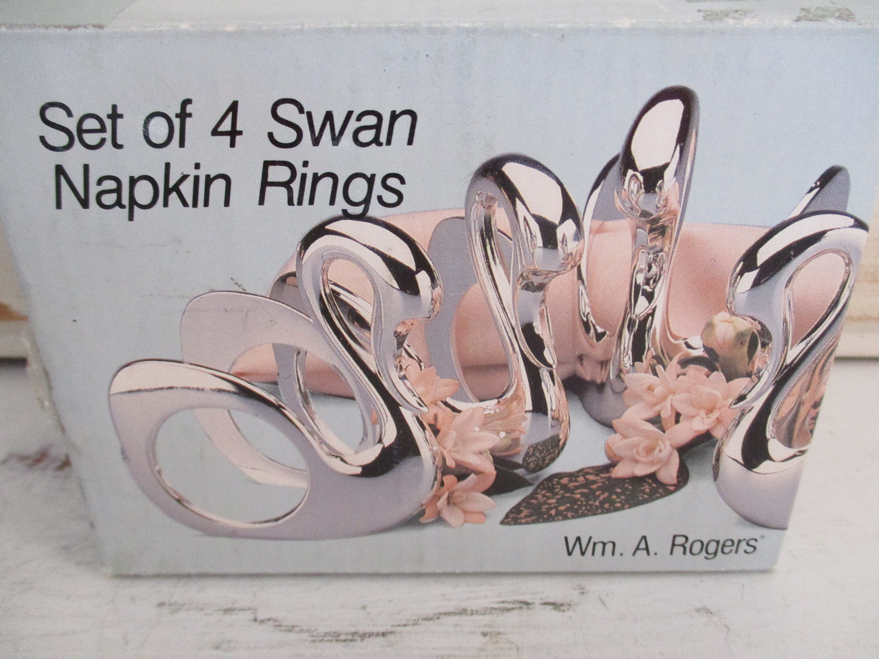 Vintage Wm. A. Rogers Oneida Silverplate Swan Napkin Rings Set - Etsy