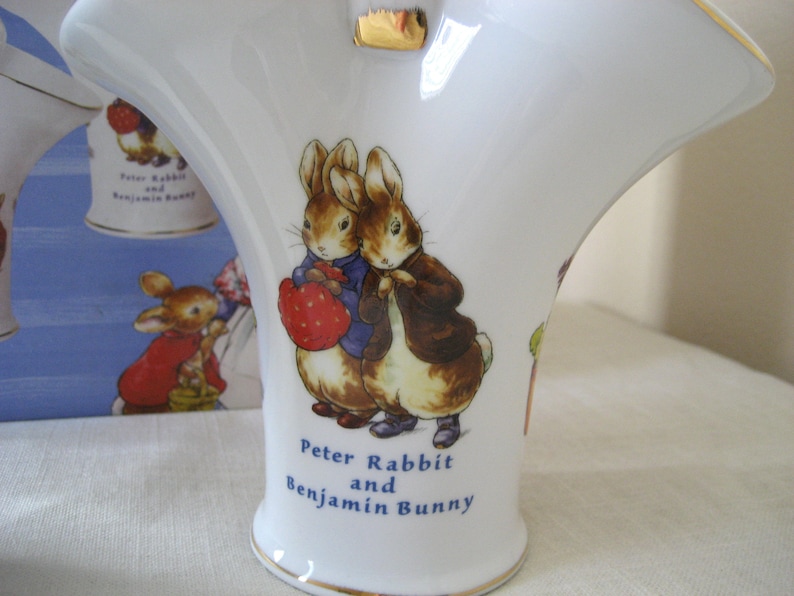 Peter Rabbit by Beatrix Potter Set of 2 Handled Basket Vases - Etsy