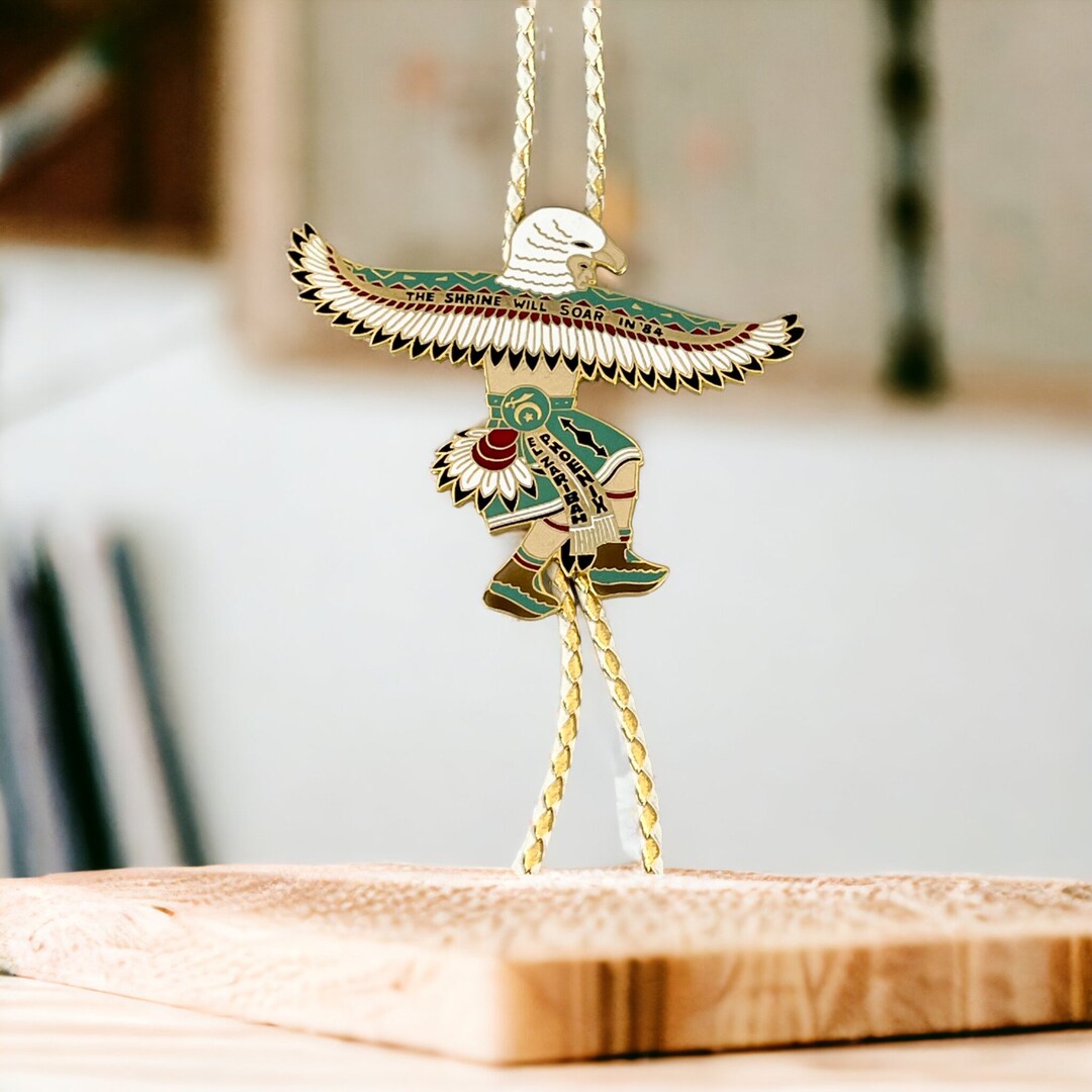 1984 Potentate Floyd Glover El Zaribah Shriner's Phoenix Masonic Bolo ...