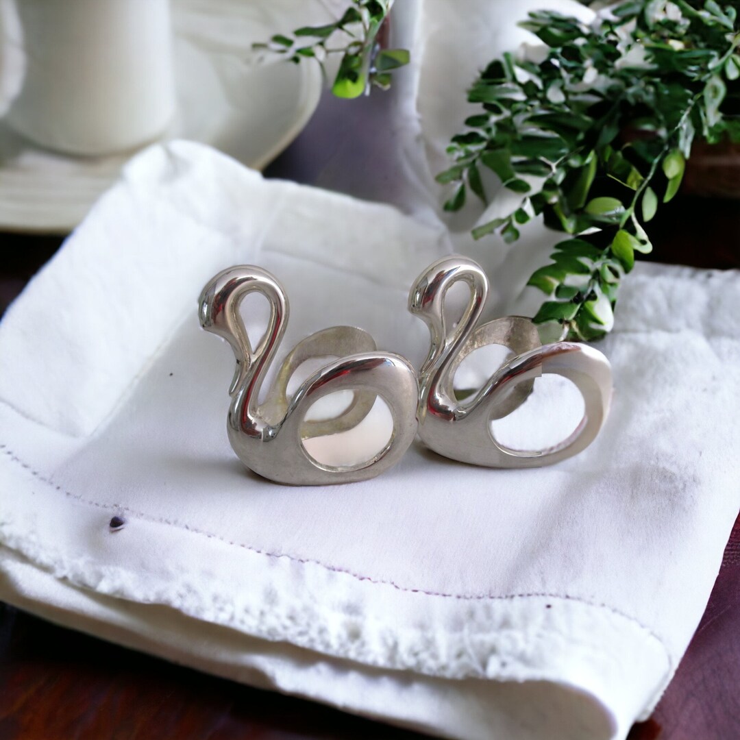 Vintage Wm. A. Rogers Oneida Silverplate Swan Napkin Rings Set of 4 - Etsy