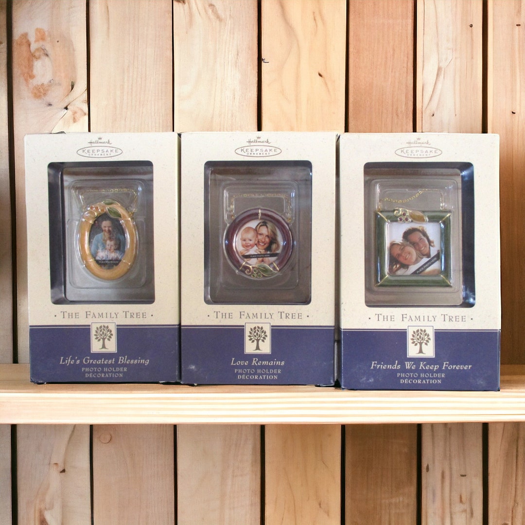 Vintage Hallmark the Family Tree Keepsake Photo Ornaments, Life's ...