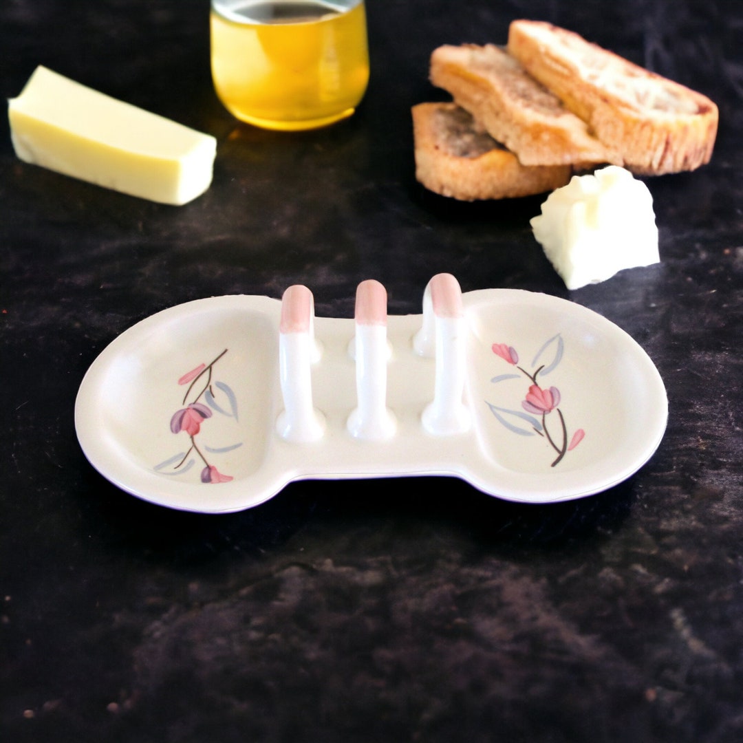 Crown Devon Individual Toast Rack With Jam and Butter Bowls - Etsy