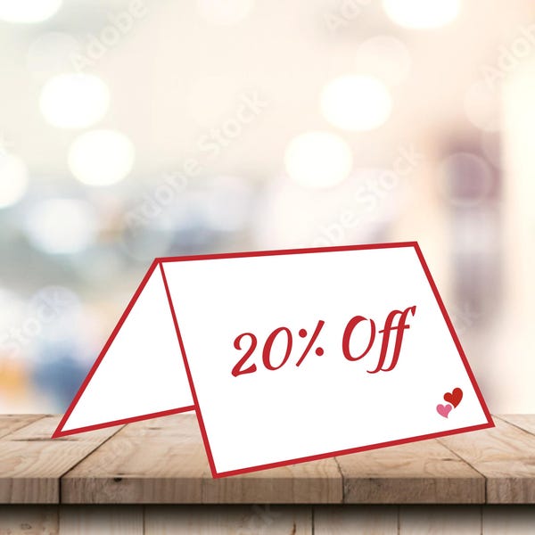 20 Percent off Sign - Etsy