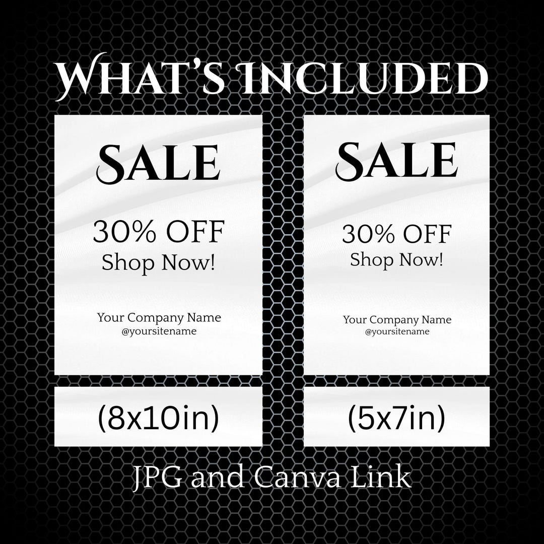 Retail Store Sale Sign Print | Canva Editable Template | Display ...