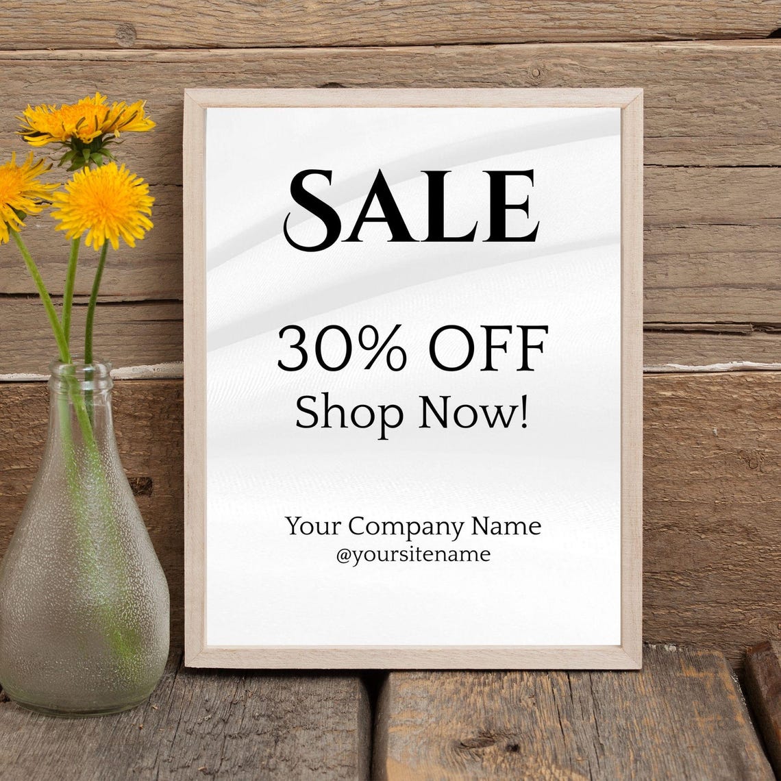 Retail Store Sale Sign Print | Canva Editable Template | Display ...