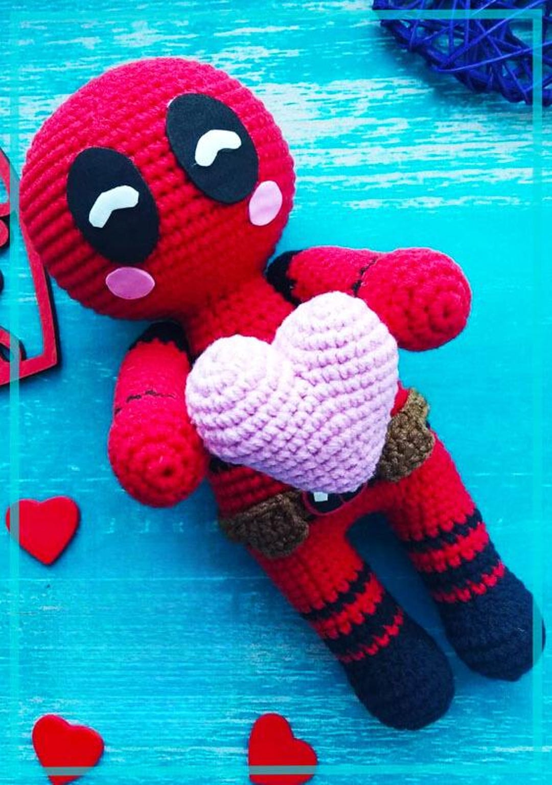 Deadpool Crochet Pattern: Handmade Amigurumi Superhero Toy (PDF Pattern ...