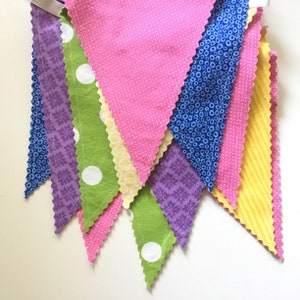 Spring Easter Banner/ Birthday Banner/ Photo Prop Bunting in Pink, Blue ...