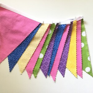 Spring Easter Banner/ Birthday Banner/ Photo Prop Bunting in Pink, Blue ...