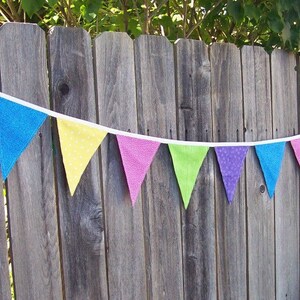 Spring Easter Banner/ Birthday Banner/ Photo Prop Bunting in Pink, Blue ...