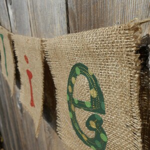 READY to SHIP Believe Burlap Christmas Banner/ Christmas Garland ...