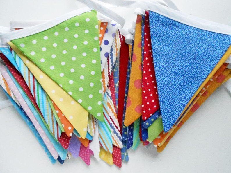 Extra Long Banner With Large Flags/ Fabric Banner by the Yard - Etsy