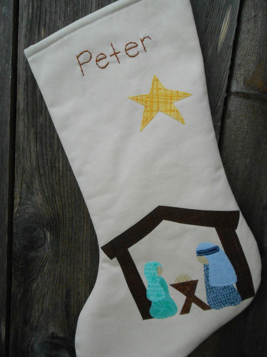 Personalized Christmas Stocking | Nativity Scene Christmas Stockings ...