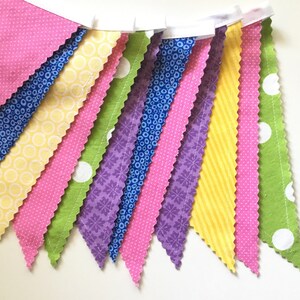 Spring Easter Banner/ Birthday Banner/ Photo Prop Bunting in Pink, Blue ...