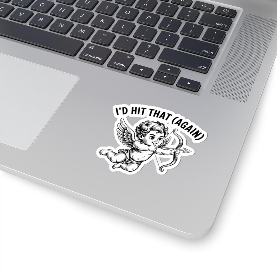 Retro Cupid Archer I'd Hit That (again) Sticker | Kiss-cut Sticker - Etsy