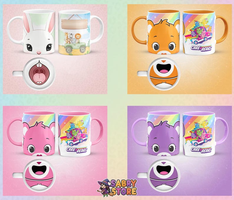 27 Cute Animal Mouth Mug Designs | PNG 300 DPI High Resolution - Etsy ...