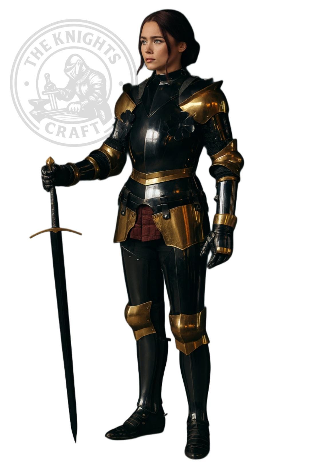 Medieval Black & Gold Knight Armor Set: Cosplay, LARP, Renaissance ...