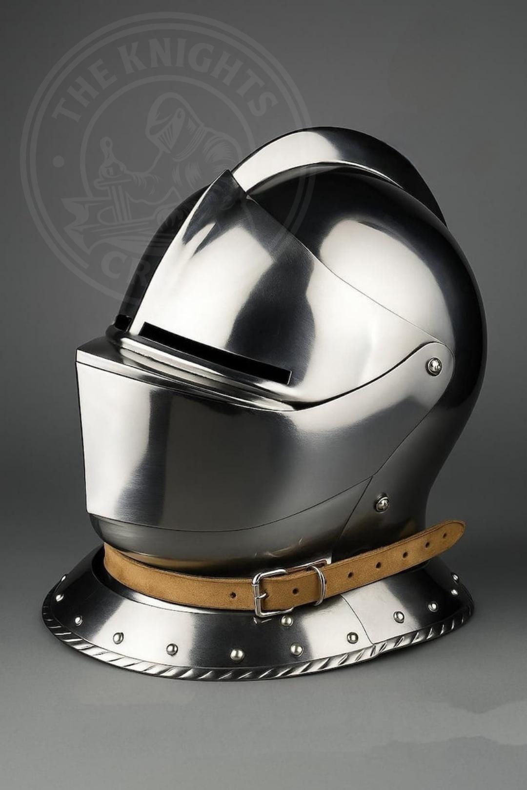 Medieval Close Helmet – Polished Steel Knight Armor Helmet | LARP ...
