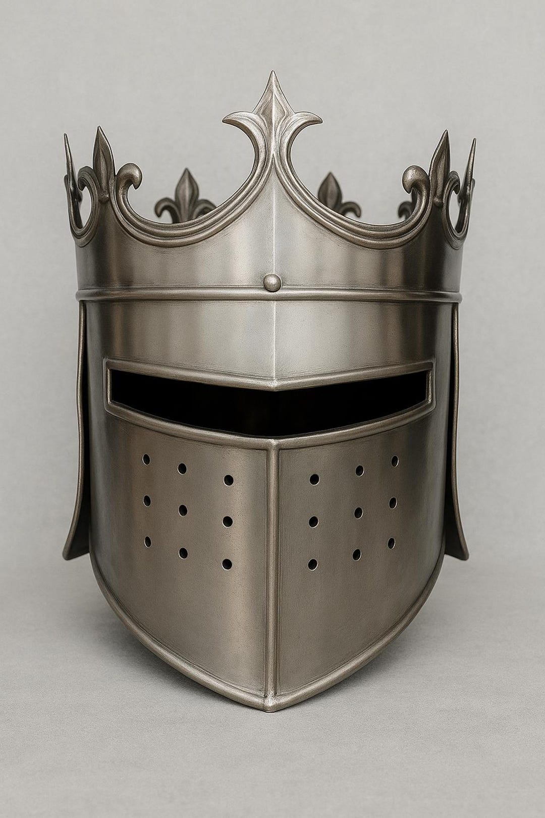 Medieval Knight Helmet With Crown | Royal Crusader Great Helm ...