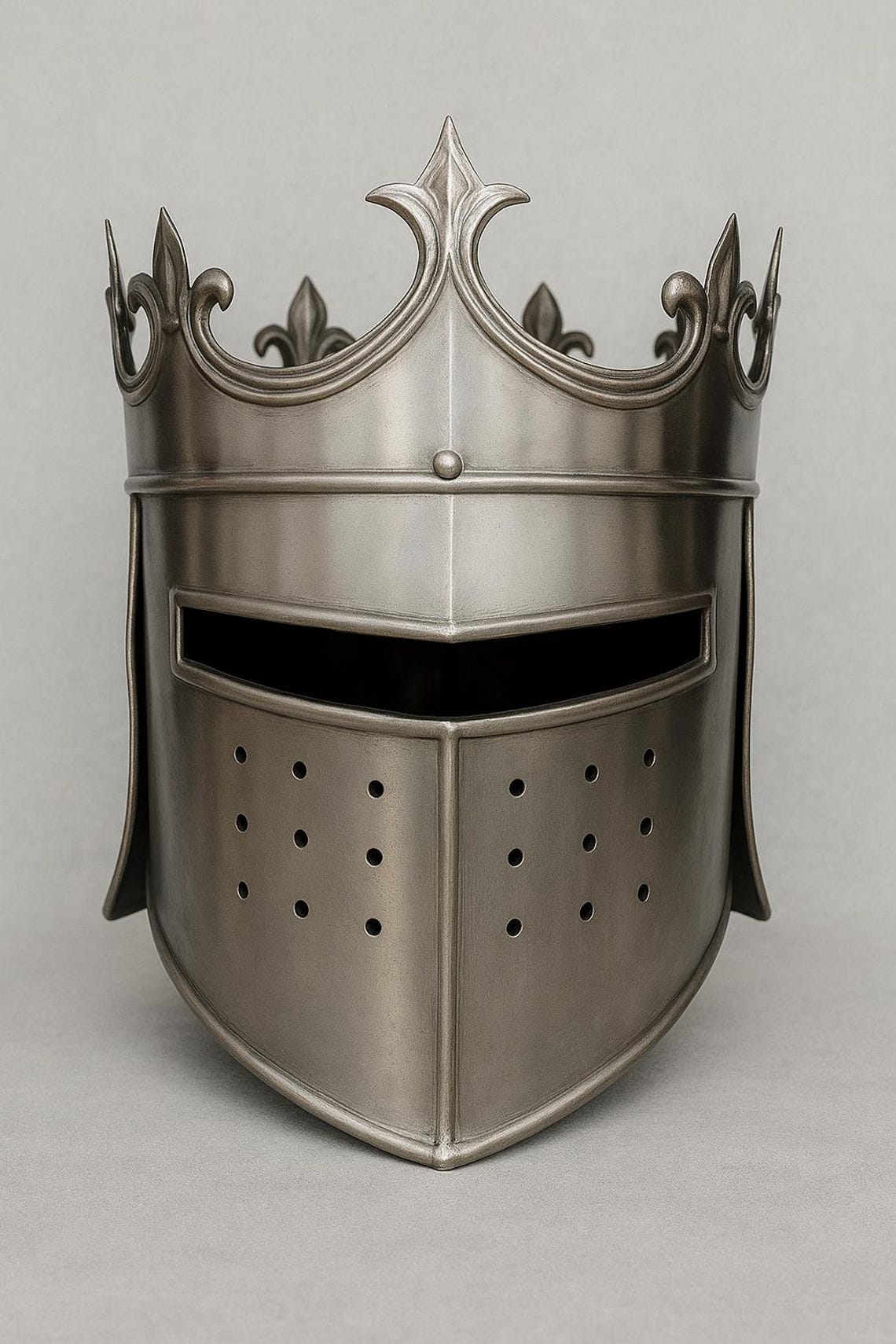 Medieval Knight Helmet With Crown | Royal Crusader Great Helm ...