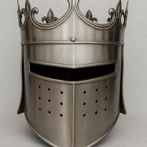 Medieval Knight Helmet With Crown | Royal Crusader Great Helm ...