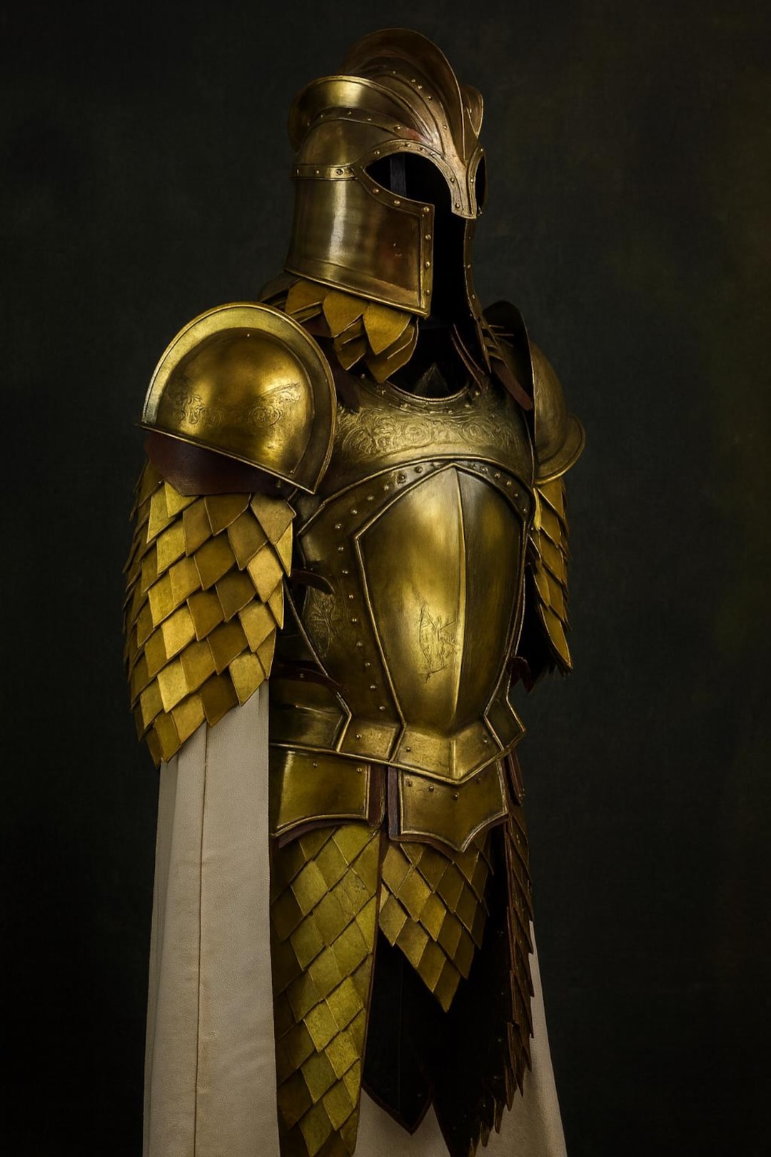 Handmade Kings Guard Armor: Golden Medieval Costume for Cosplay & LARP ...