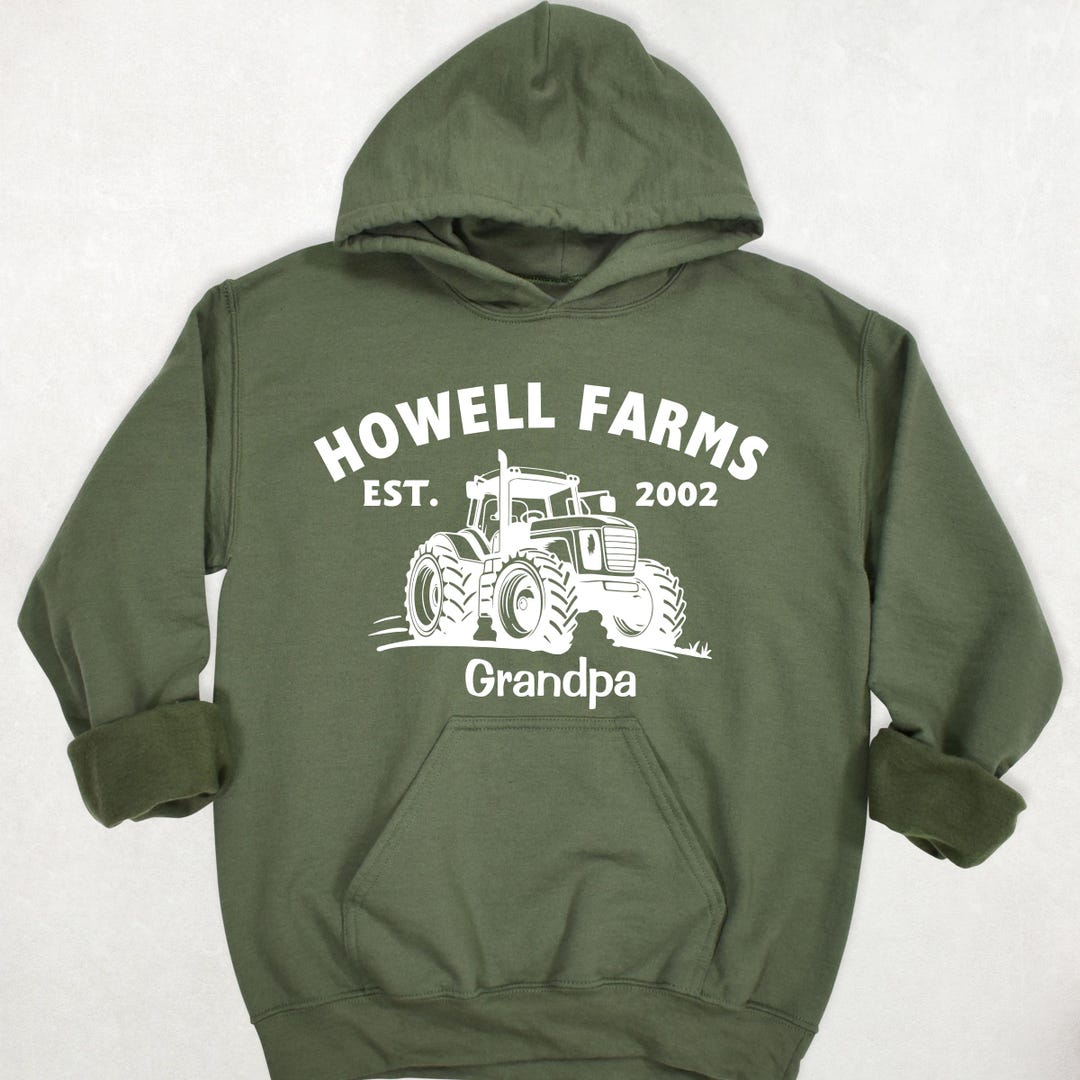 Custom Tractor Farm Family Hoodie Farmer Tee, Family Farm Sweater, Farm ...