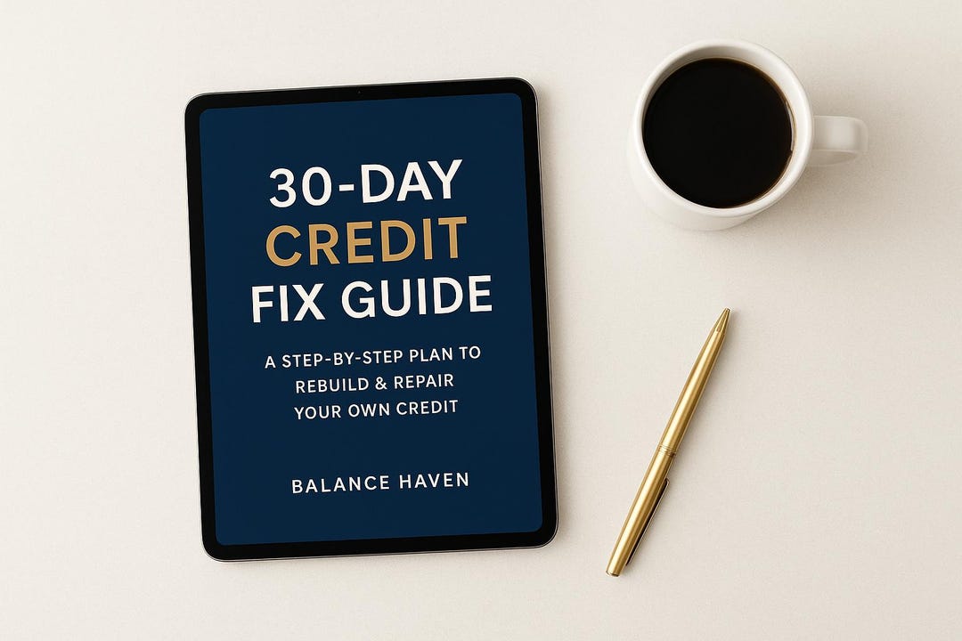 30-day Credit Repair Guide: DIY Workbook & Dispute Letter (PDF) - Etsy