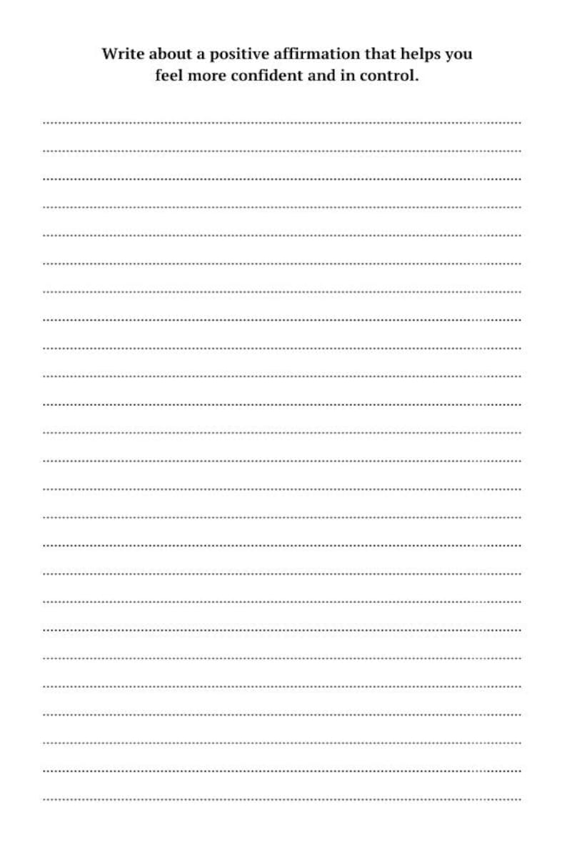 Mindfulness Journal (printable) for Anxiety – Guided Writing Prompts ...