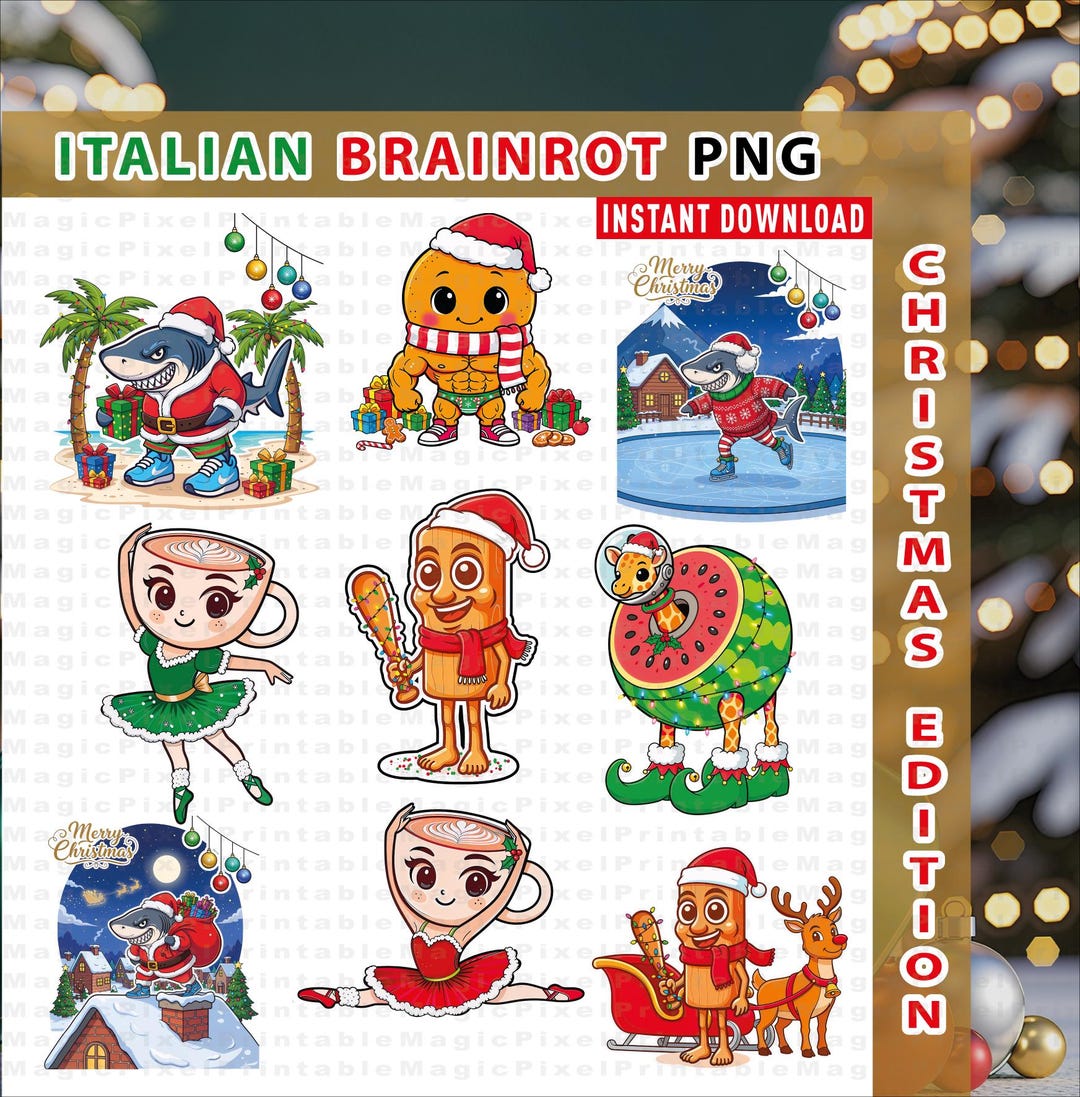 Brainrot christmas, Italian brainrot png, brainrots italianos ...